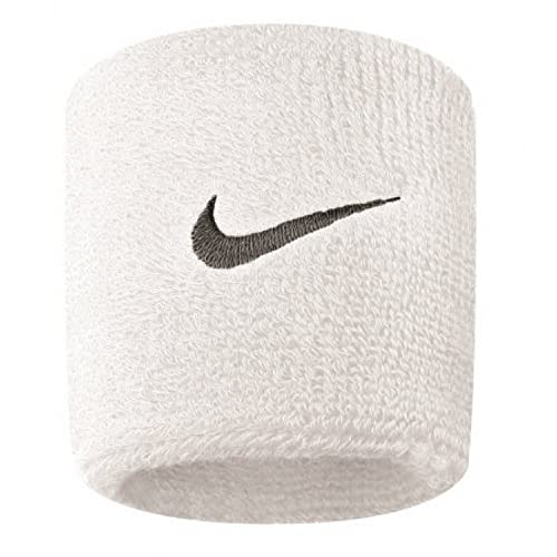 Nike Swoosh Wristbands (White/Black, OSFM)