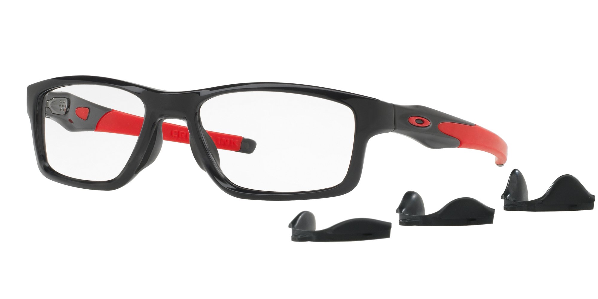 Oakley Men's Ox8090 Crosslink Mnp Rectangular Prescription Eyewear Frames, Polished Black Ink/Demo Lens, 53 mm