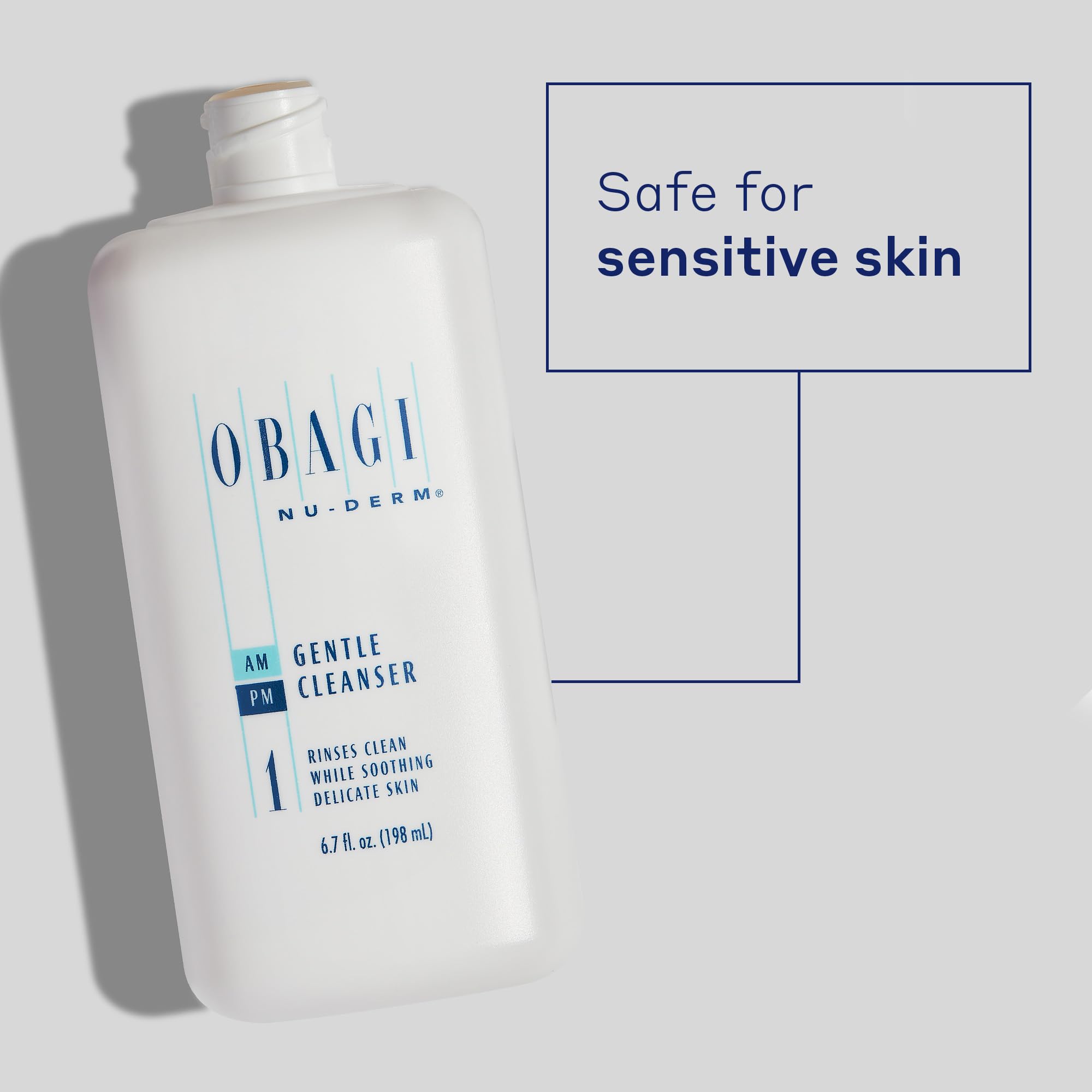 Obagi Nu-Derm Gentle Cleanser β Mild Face Cleanser that Removes Daily Impurities & Build-Up For Normal to Dry & Sensitive Skin β 6.7 oz