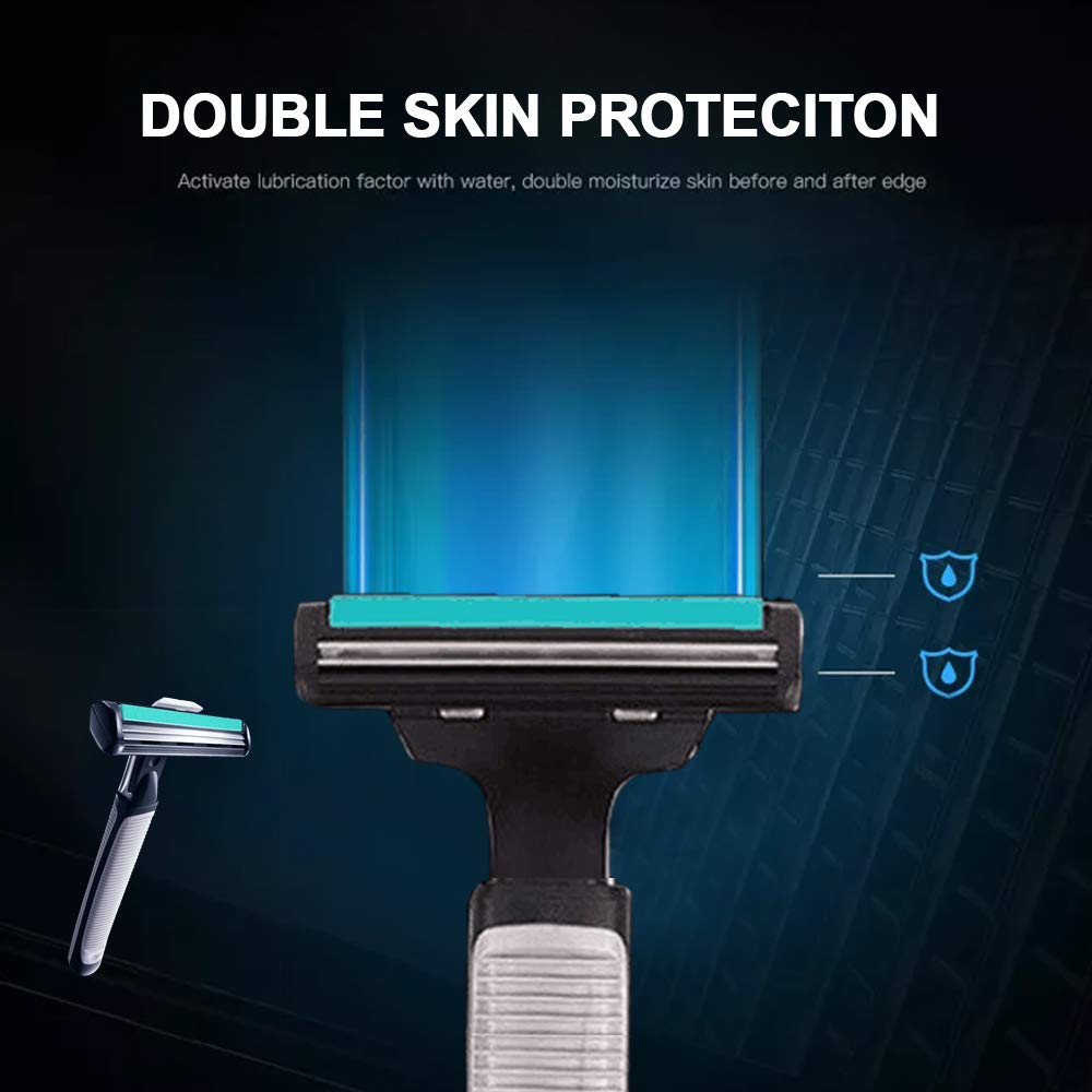 Razors Suit-2 Pcs Replaceable Razor Stand + 30 Razor Bladesā¦