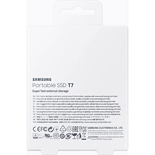 Samsung T7 Portable SSD - 1 TB - USB 3.2 Gen.2 Externe SSD Titan Gray (MU-PC1T0T/WW)