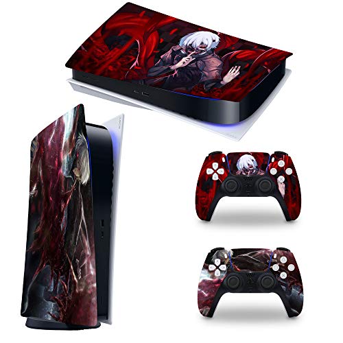 PlayStation 5 Skin Set – City Ghoul - HD Printing Vinyl Skin Cover Protective for PS5 Standard Edition Console and 2 PS5 Standard Edition Controller