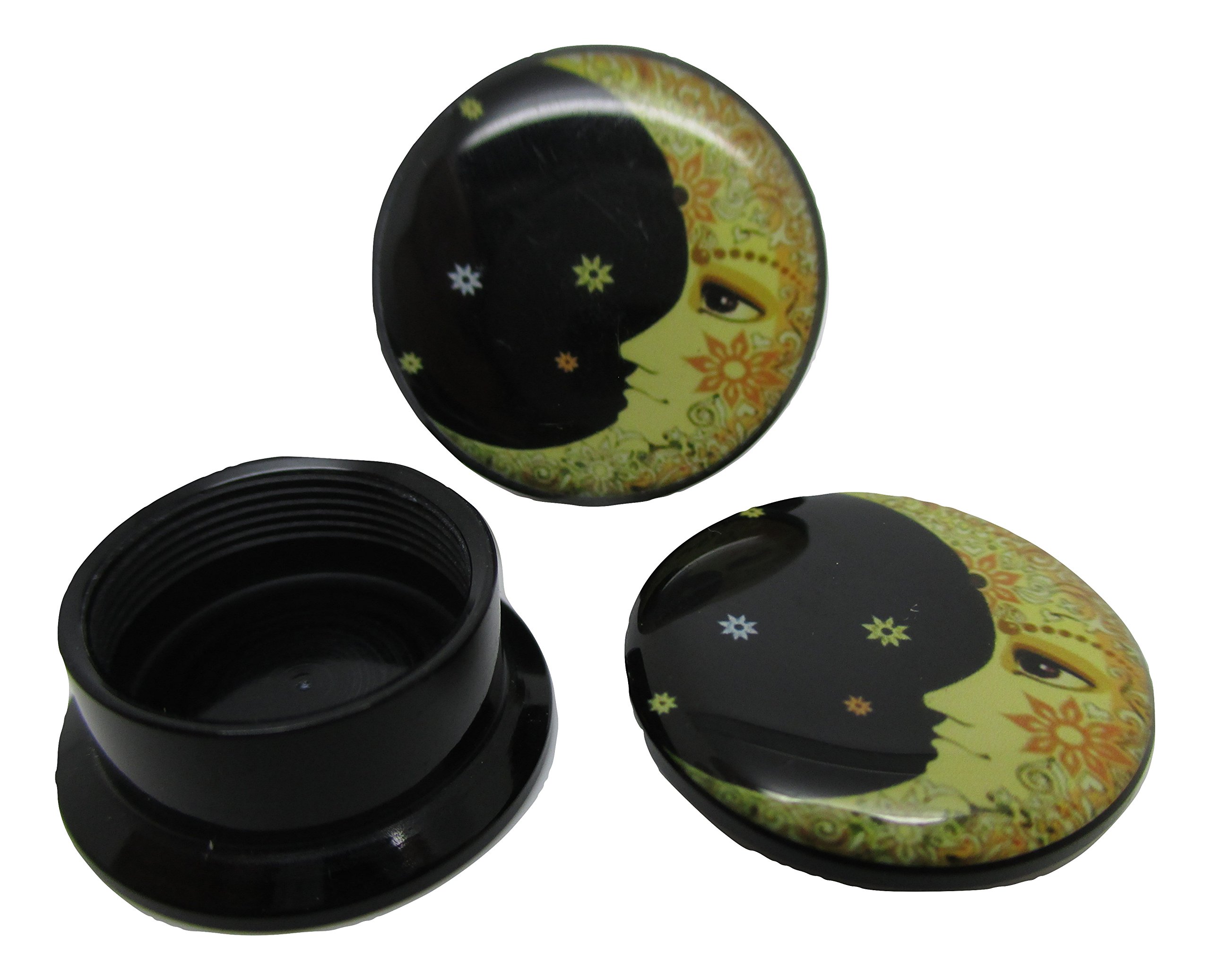 Pierced Republic Moon & Stars Ear Plugs - Acrylic - Screw-On - New *Pair* - 8 Sizes (00 Gauge (10mm))