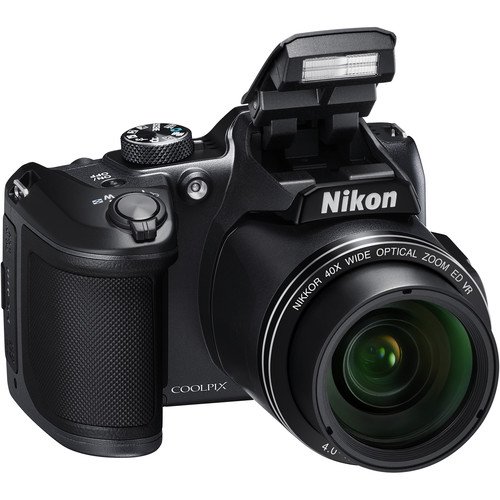 Nikon COOLPIX B500(Black) 16MP Digital Camera with 3 Inch TFT LCD Screen Nikkor Lens with 40x Optical Zoom WiFi+ Sunshine Intermediate Bundle