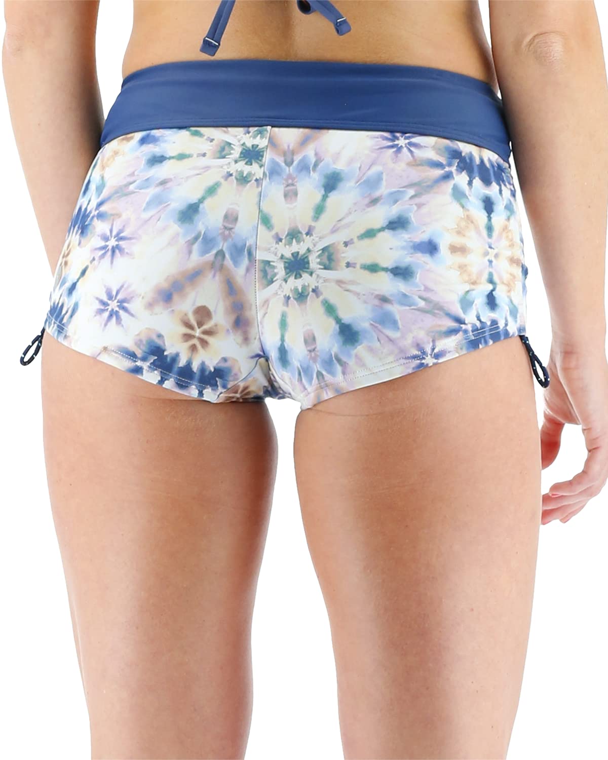 TYR Women's Standard Della Boyshort for Swimming, Yoga, Fitness, and Workout, Multi, X-Small