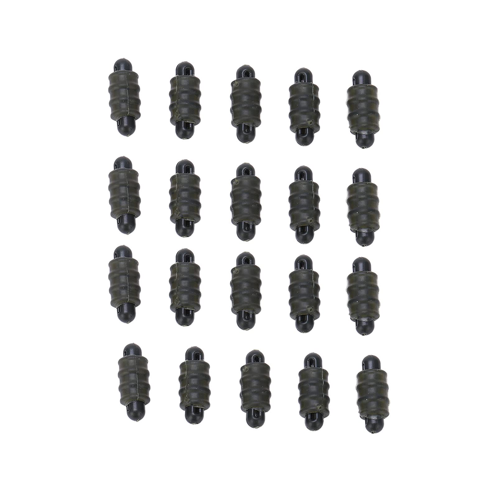 Vakitar 20Pcs Carp Fishing Method Connectors Threaded Outside Stop Beads Feeder Accessories for Fishing Bait Holder Tool