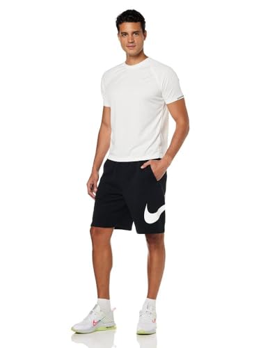 Nike Men's Sportswear Club Short Basketball Graphic, Black/White/White, Small