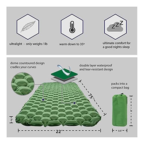 SMKOOP Camping Self-Inflating Sleeping Pad Composite Camping Hiking Backpacking Outdoor Camping Mattress