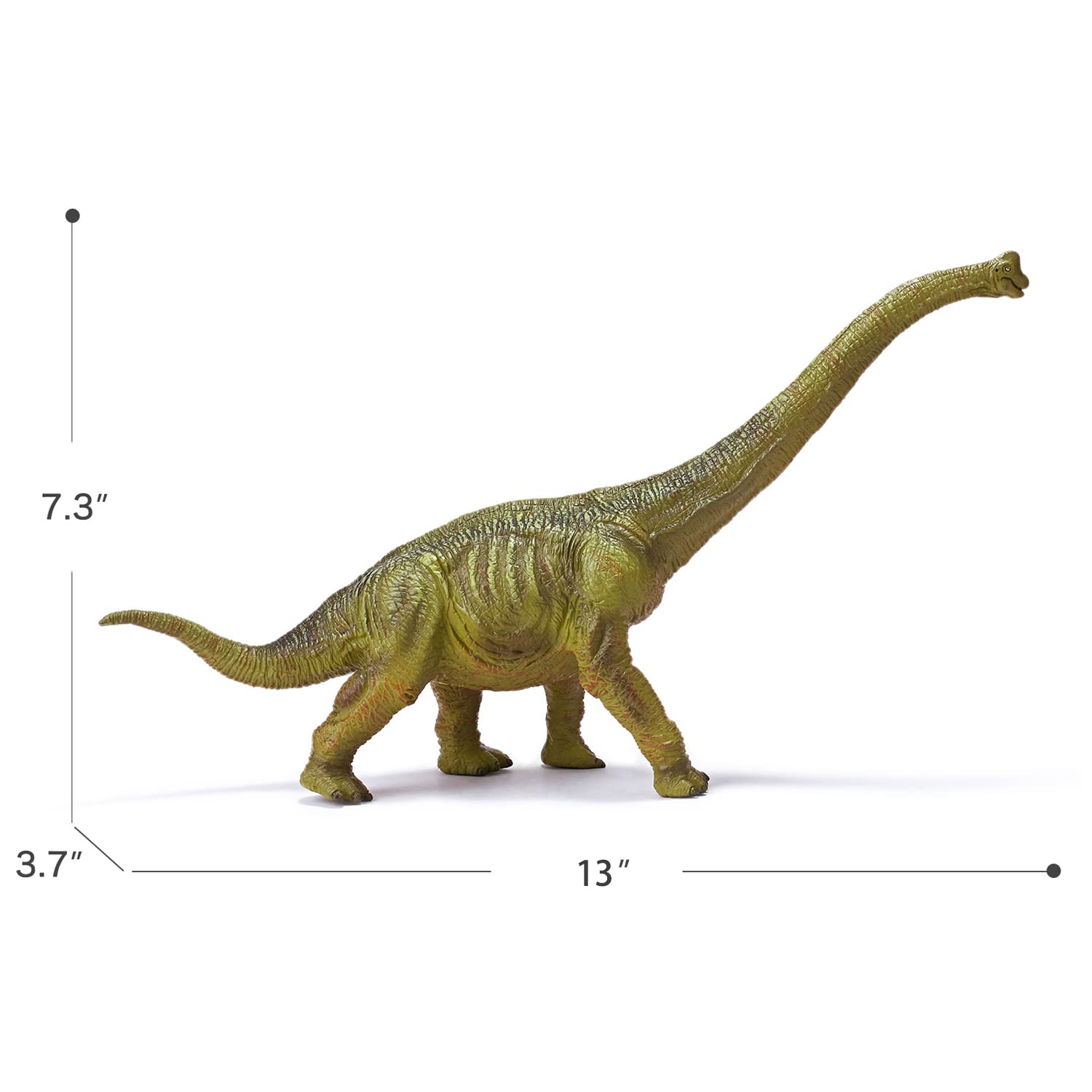 RECUR 13" Brachiosaurus Dinosaur Toys Jurassic Figure Toy for Kids World Safe Odorless Hand-Painted Figurines Realistic Design Replica Collectors Gift Ages 3 +