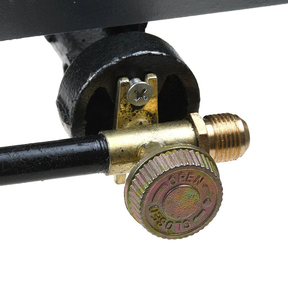 Outdoor Propane Gas Burner, Double Burners Cast Iron Stove with 1.5m Propane Regulator Hose, Patio Yard Camping BBQ Cooking