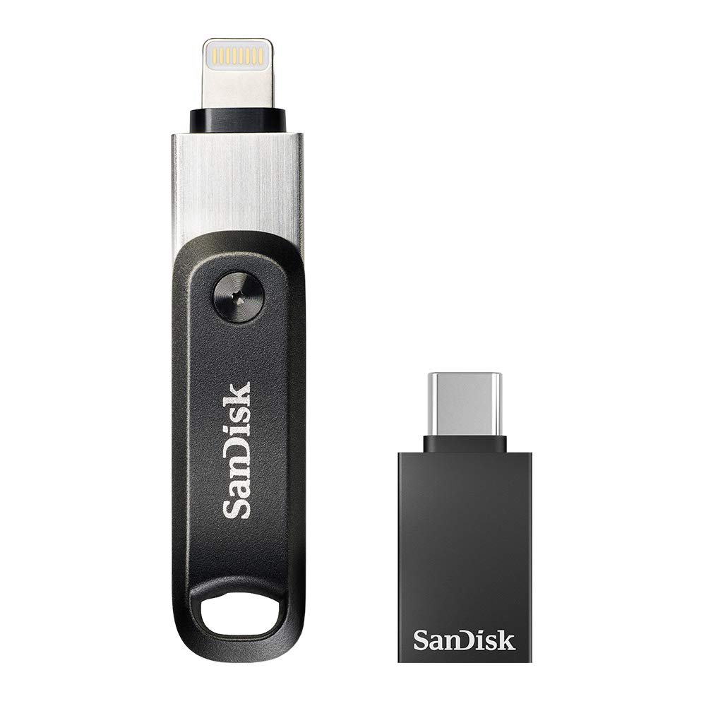 SanDisk 128GB iXpand Flash Drive Go with SanDisk USB-A to USB-C Adapter - SDIX60N-128G-GZFFE