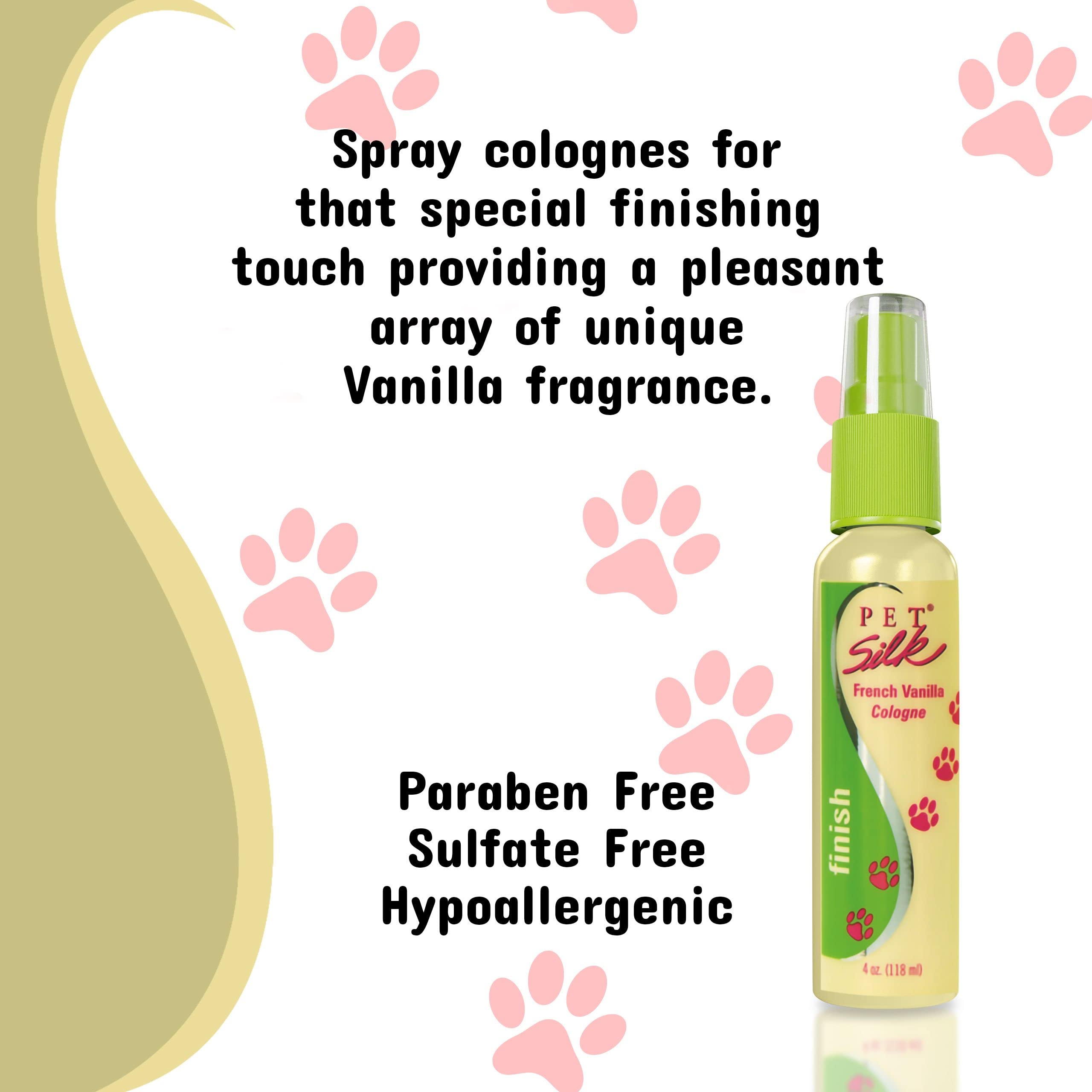 Pet Silk Clean Scent Pet Cologne 11.6oz, Odor Eliminator Animal Deodorant & Body Perfume Spray, Conditions and Deodorizes, Clean & Fresh Scent made for Dogs, Cats, Horses and more!