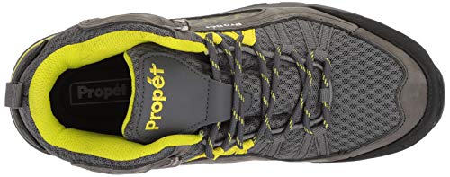 Propet Women's Propet Peak Boot, dark grey/lime, 12 MEDIUM Medium US