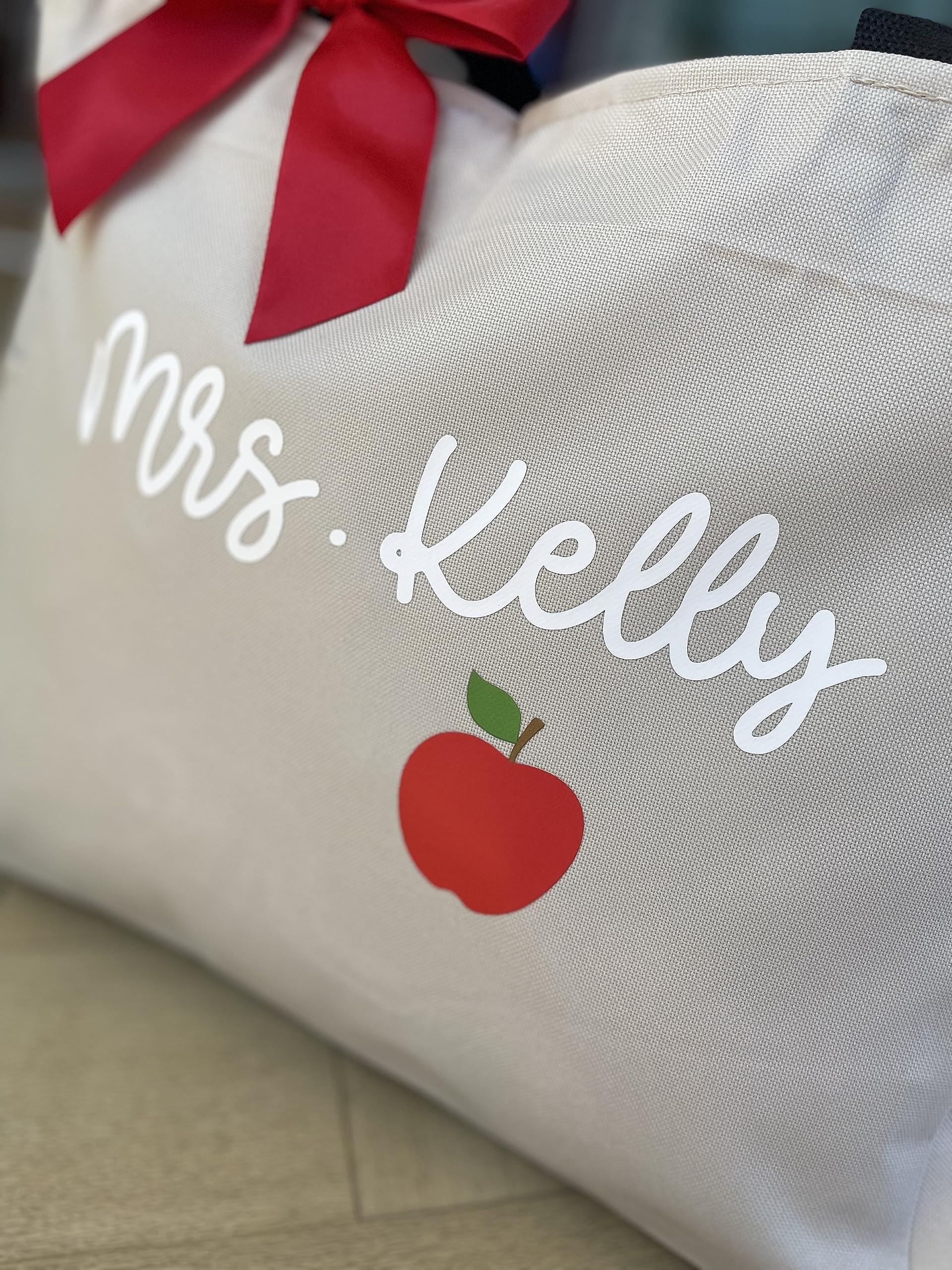 Personalized Large Teacher Tote Bag - Custom Gift for Teacher - Customized Tote Bag - Gift for Teacher - Thank You Gift for Teacher - Student Teacher Gift - Teacher Appreciation