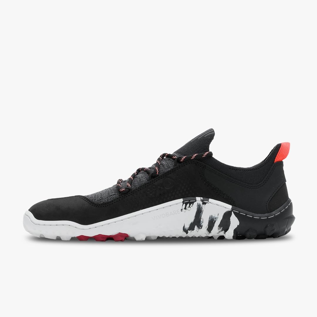 Vivobarefoot Tracker Decon Low FG2, Mens Hiking Boot with Barefoot Firm Ground Sole and Thermal Protection Obsidian
