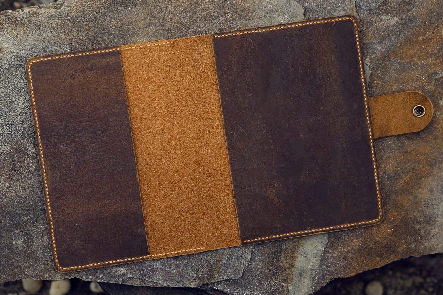 Personalized vintage rhodia leather cover distressed leather cover for rhodia wirebound meeting notebook A5+ NRA5P05S