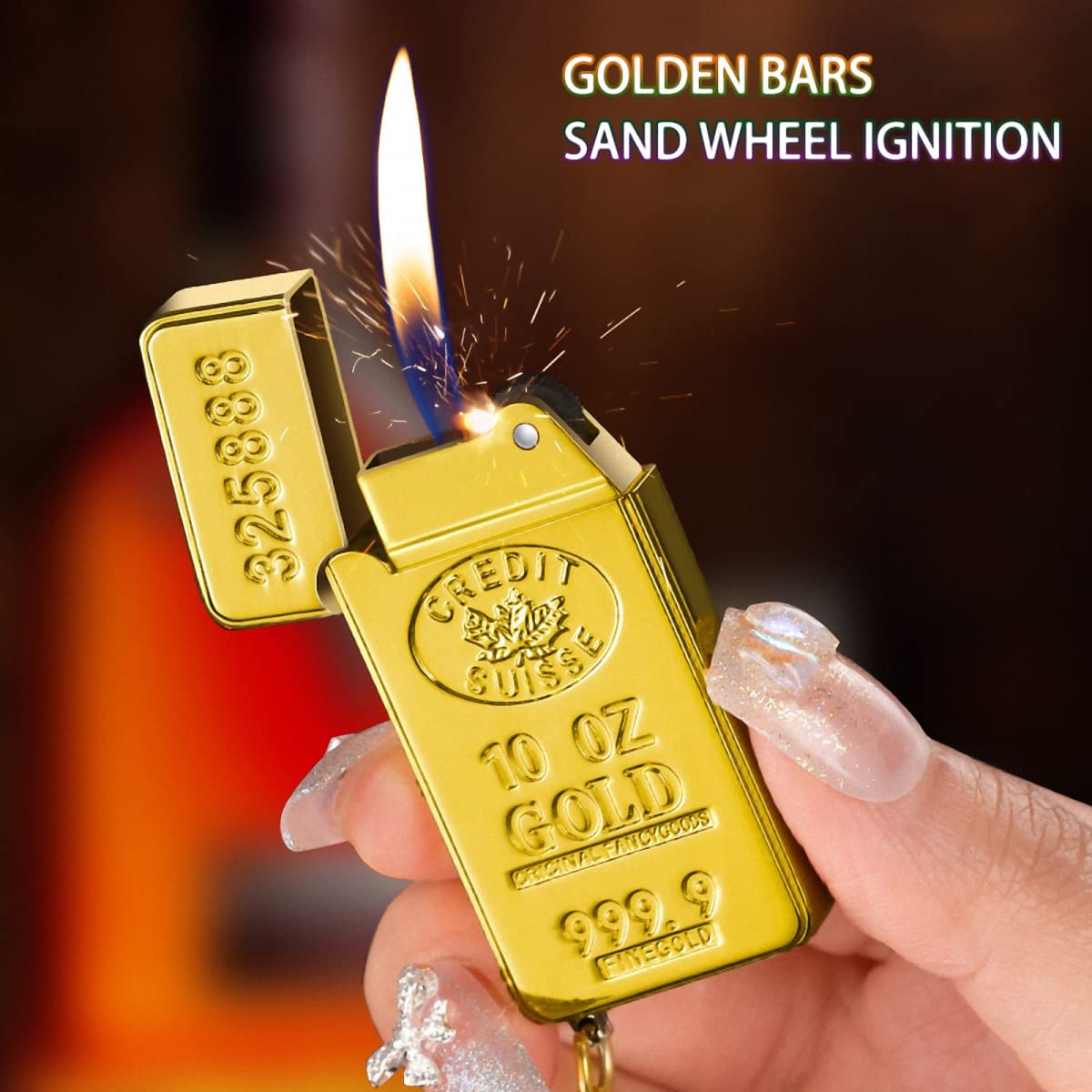 Permanent Flint Keychain,10000 Times Reusable Keychain Match, Keychain Lighter Waterproof Match,Oil Lighter, Permanent Match,Waterproof Emergency Survival Camping Keychain Lighter for Outdoor