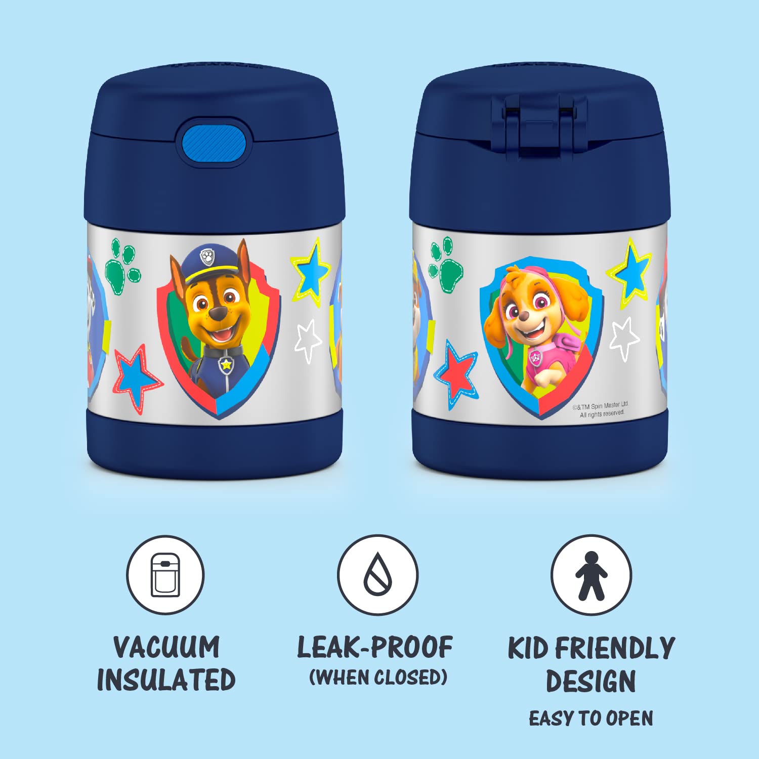 THERMOS FUNTAINER Paw Patrol Kids Straw Bottle and Food Jar Bundle (12oz + 10oz)