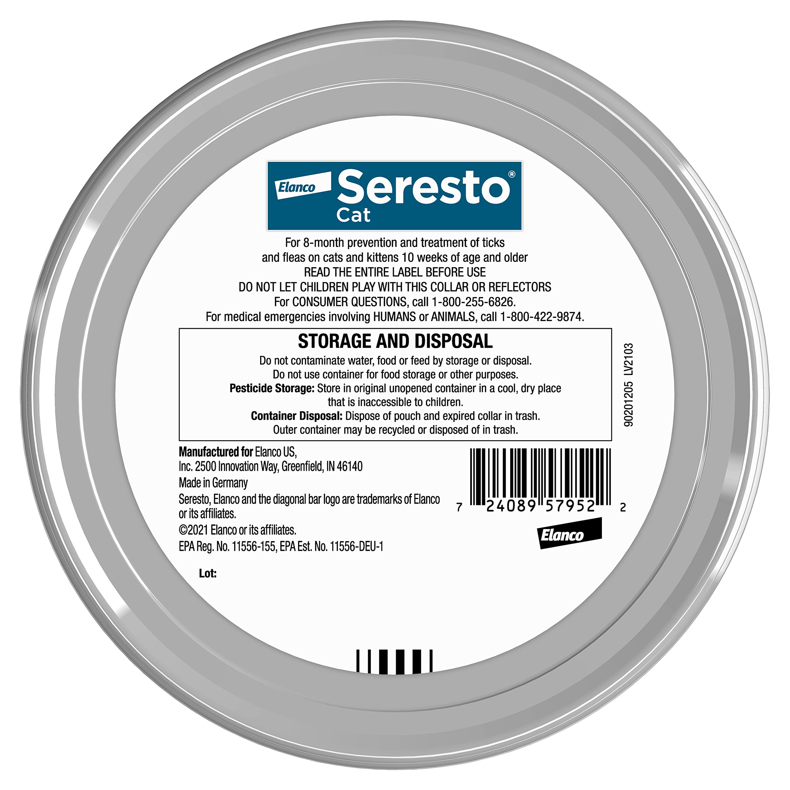 Seresto Cat Vet-Recommended Flea & Tick Treatment & Prevention Collar for Cats, 8 Months Protection | (Pack of 2)