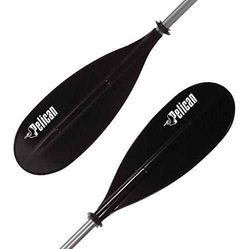 Pelican - 2-Piece Heavy-Duty Aluminum Kayak Paddle - Extra Tough & Lightweight - for Kayaks or Inflatable (Black, 89 in)