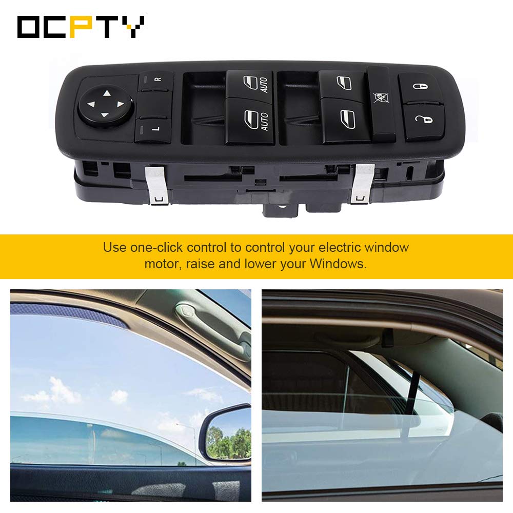 Power Window Master Control Switch (2 AUTO , 3+ 8 pins ） Fits for 2016 for Ram 1500 2500 3500 4500 5500 4-D00R Replace 68231805AA 68139805AB 68139805AA