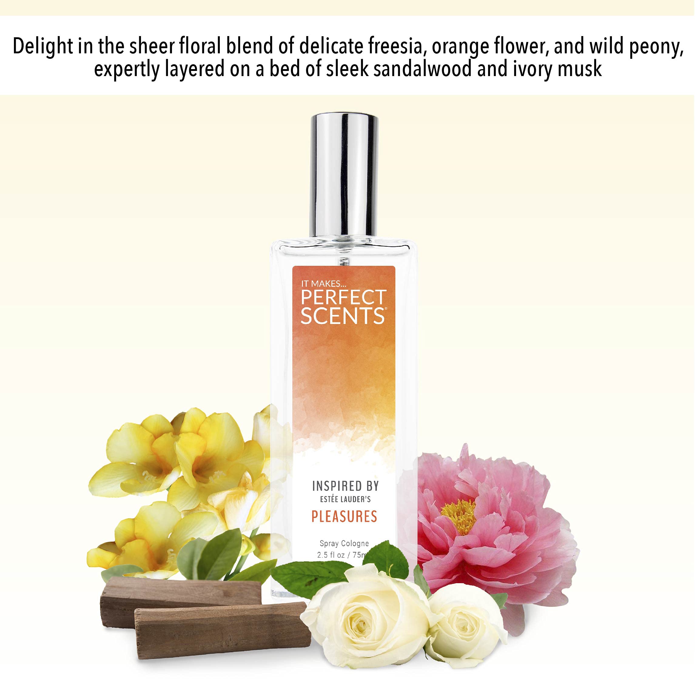 Perfect Scents Fragrances | Inspired by Estee Lauder's Pleasures | Women’s Eau de Toilette | Vegan, Paraben Free, Phthalate Free | Never Tested on Animals | 2.5 Fluid Ounces