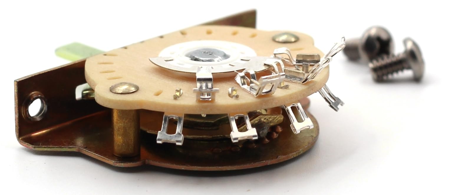 Oak Grigsby 5-Way Blade Switch for Telecaster and Stratocaster, 5-Way Pickup Selector Switch, Includes Mounting Screws, Pack of 5