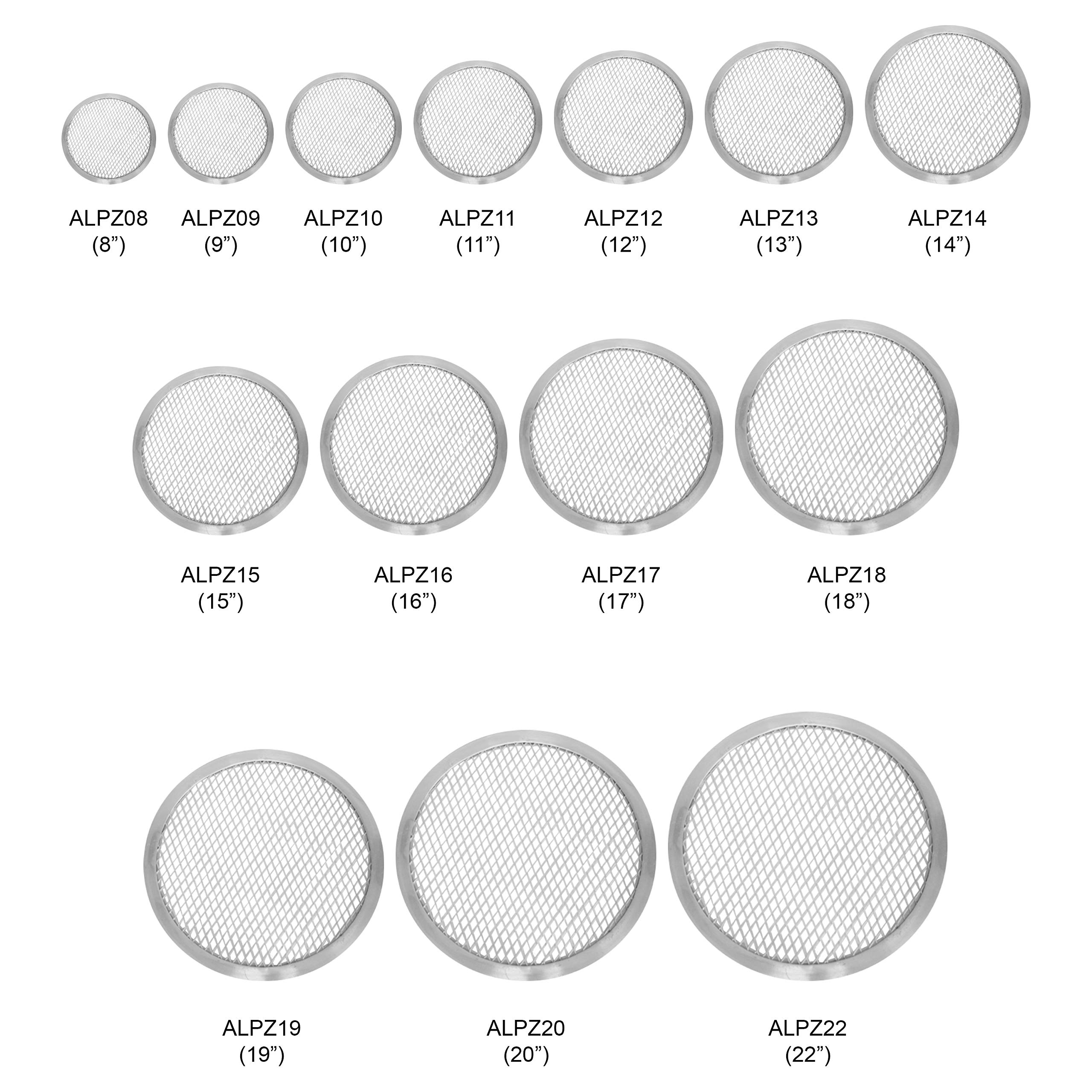 Thunder Group Seamless-Rim Aluminum Pizza Screen, 12 Inch