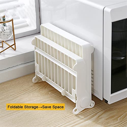 OUSHOP Dish Rack Foldable Dish Plate Drying Rack Kitchen Organizer Plastic Storage Holder Cooking Dish Pan Stand Kitchen Dish Bowl Drainer Holder