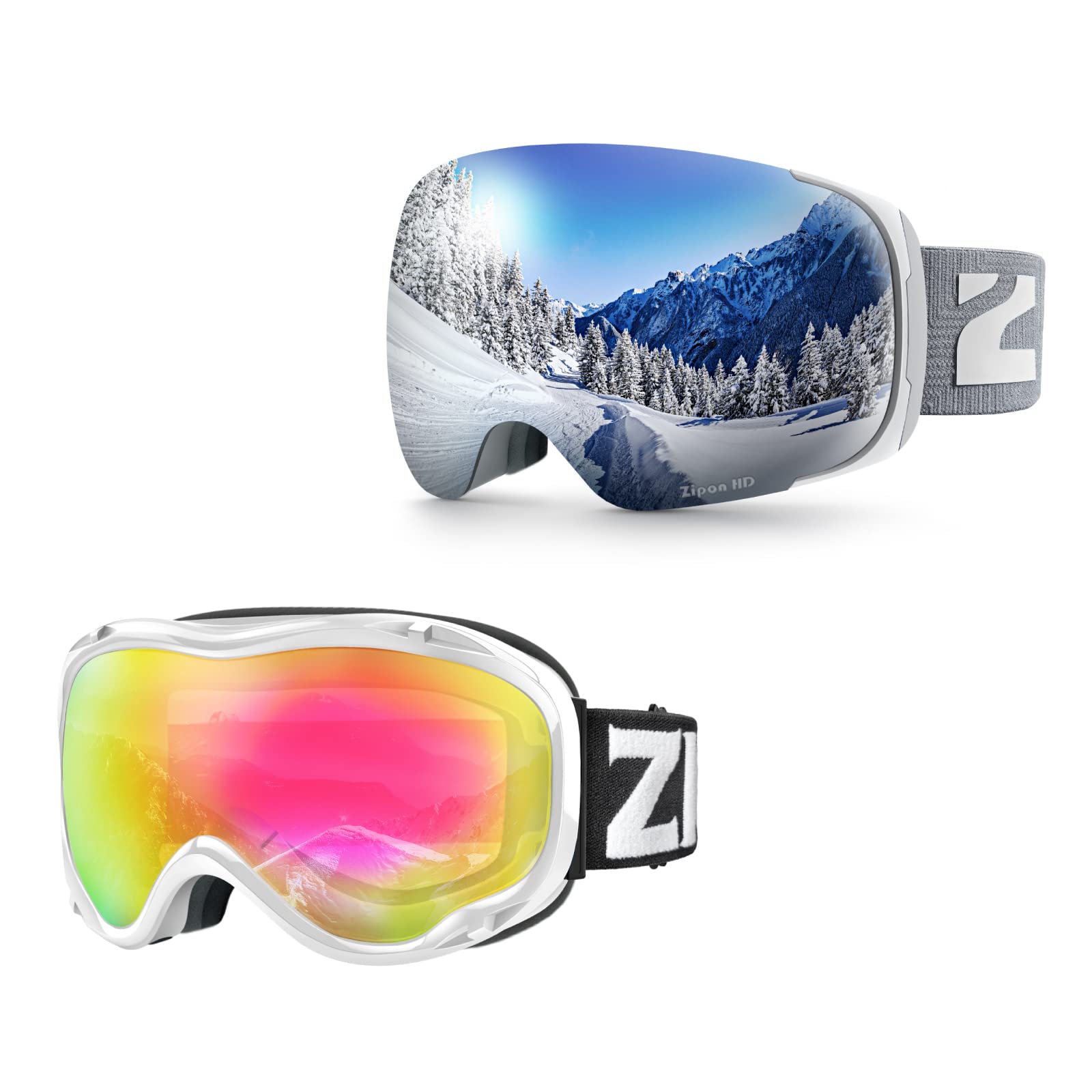 ZIONOR Lagopus Ski Goggles Z1 Zipon HD Lens Ski Goggles