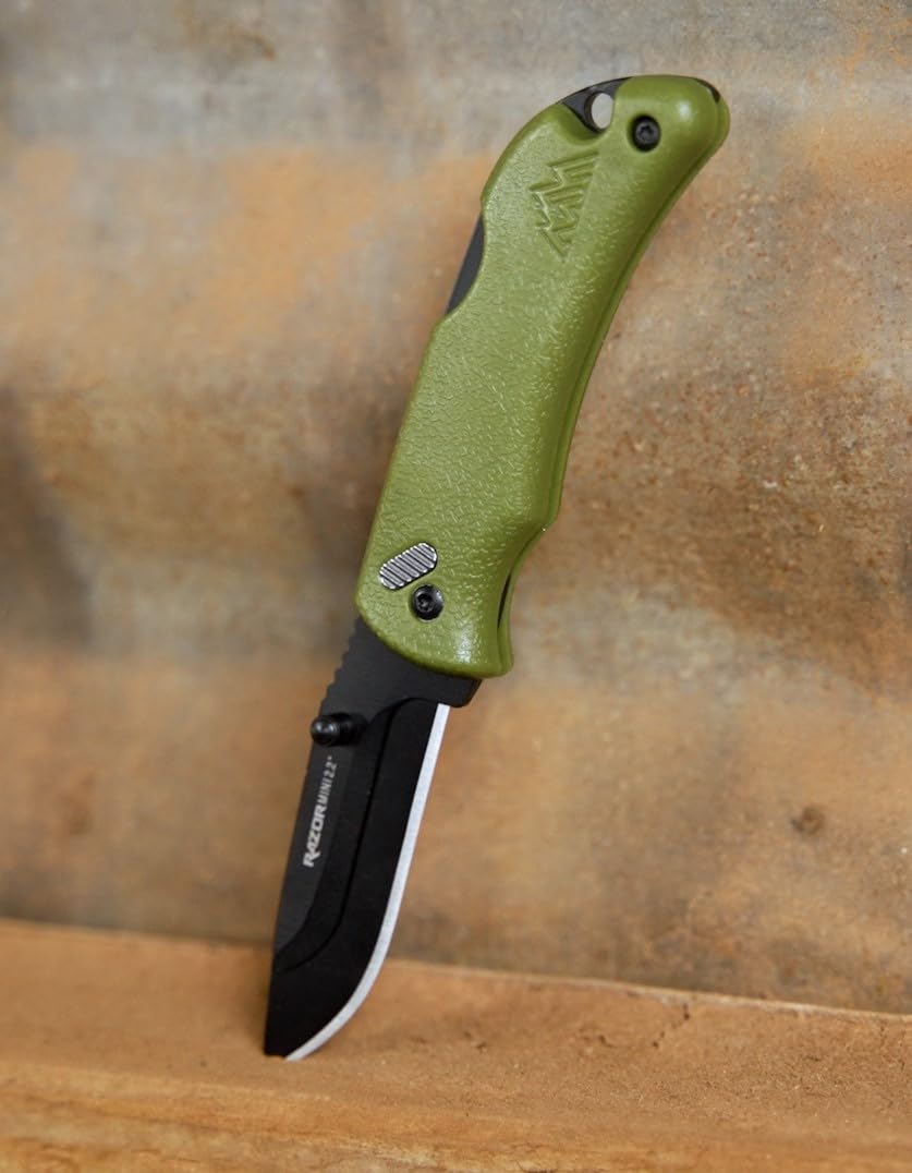 OUTDOOR EDGE Razor Mini Folding Pocket Knife | Compact 2.2" EDC Knife with RazorSafe Replaceable Blades | Perfect Small Everyday Carry Knife for Men Women | Includes 2 Replaceable Drop Point Blades
