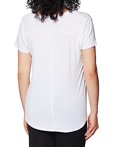 prAna Women's Foundation Short Sleeve V-Neck T-Shirt, White, Small