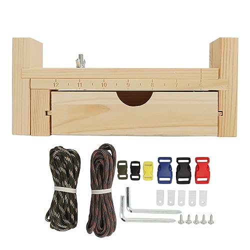 Okuyonic Bracelet Jig Maker Kit, Adjustable Bracelet Braiding Tool Wide Application with 2 Paracord 6 Buckle 5 Clamp for Bracelet