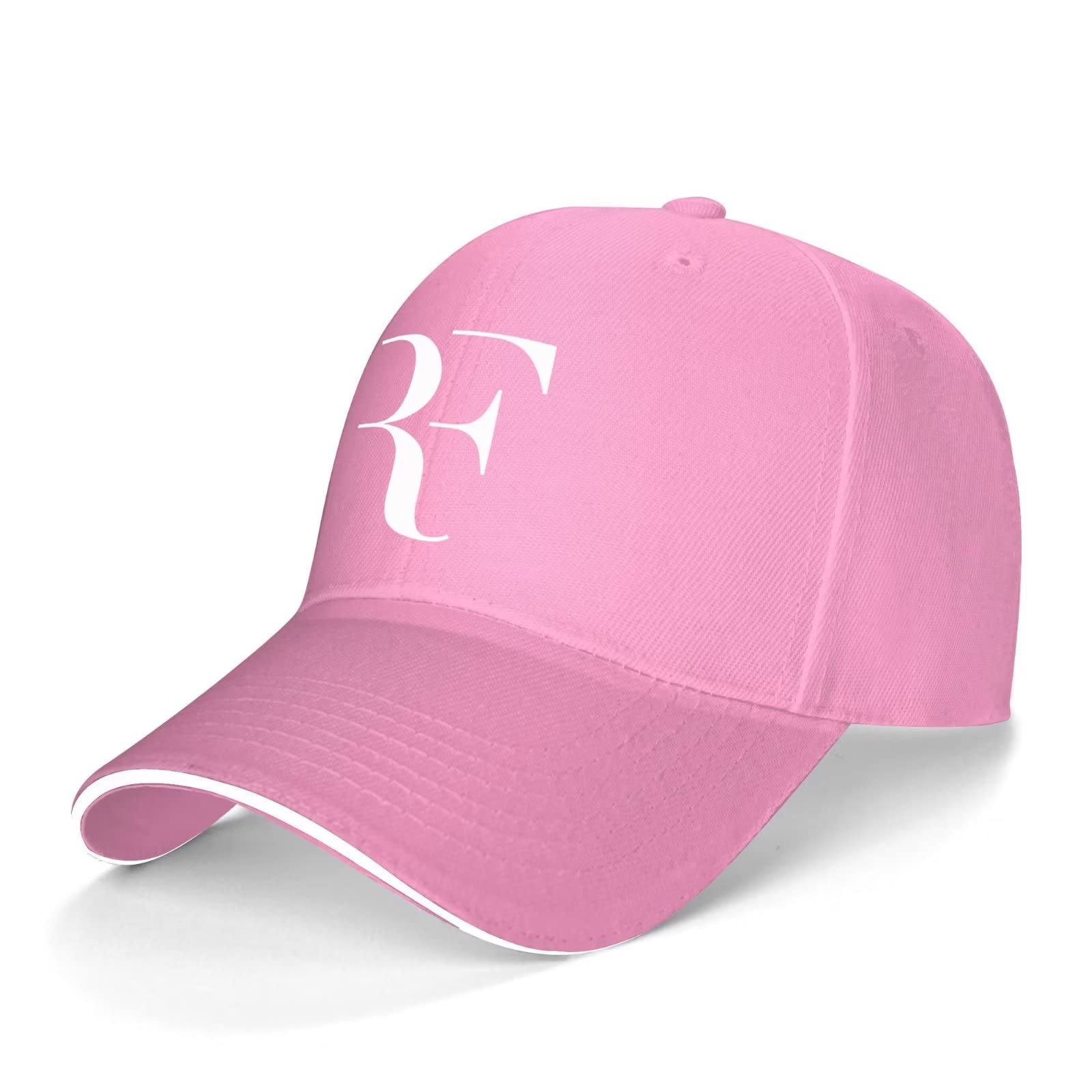 ROGER FEDERER hat Adult Unisex Classic Adjustable Sandwich Baseball caps Hats for Mens&Women's Pink