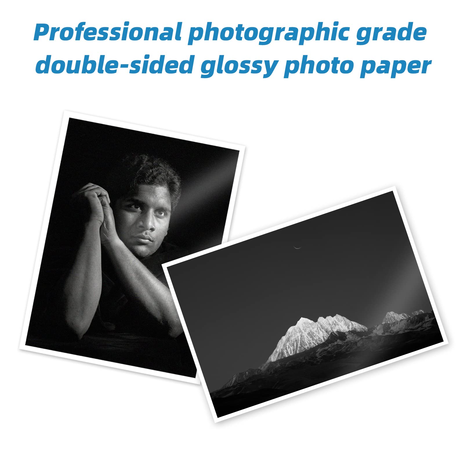 Uinkit 100 Sheets Double Sided Glossy Photo Paper 8.5x11, 54lb, 200gsm Brochure and Flyer paper for Inkjet Printing