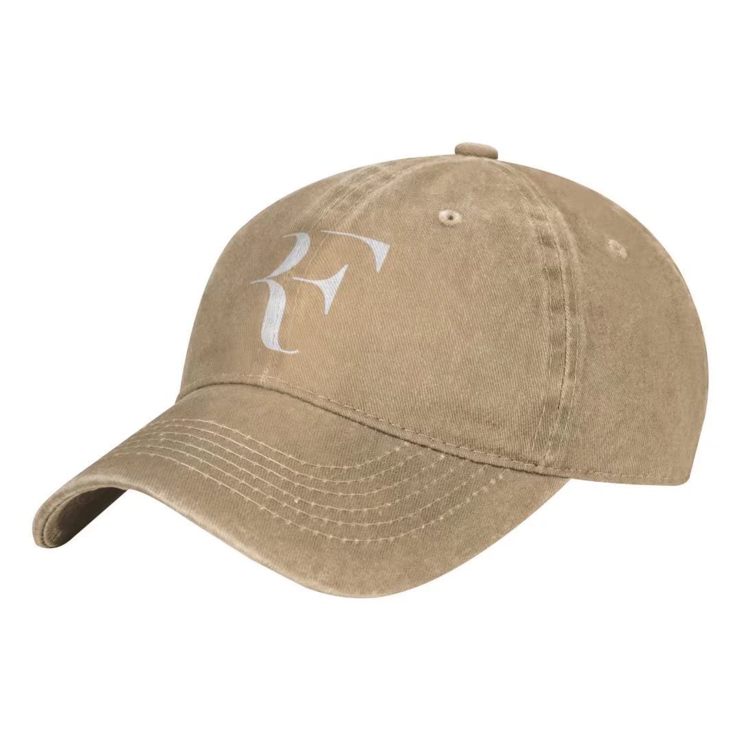 ROGER FEDERER Hat Adjustable Trucker Hats for Women's Men's Classic Tennis Baseball Cap Natural