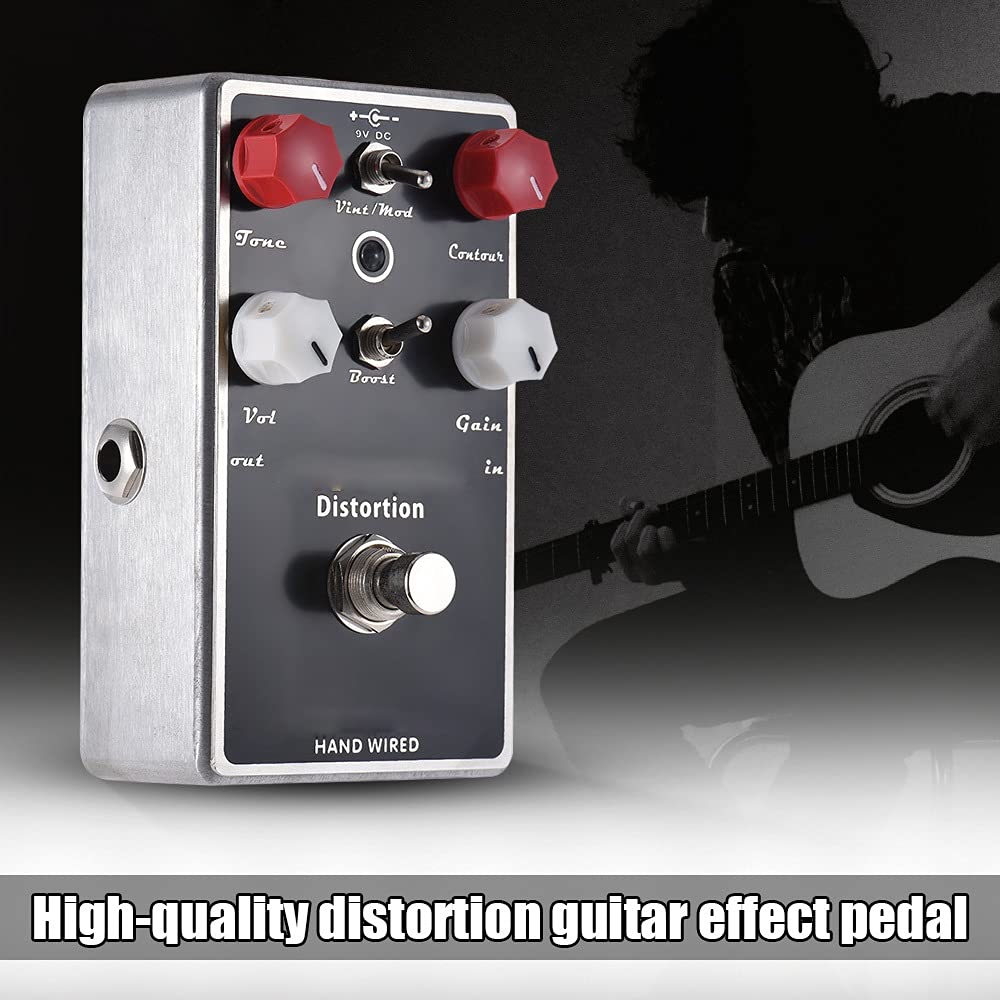 SHYPT Distortion Guitar Effect Pedal Boost Switch Vintage/Modern Switch Full Metal Shell True Bypass