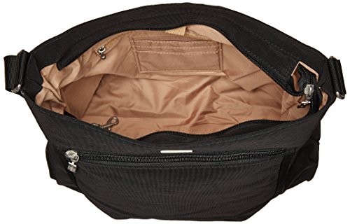Pocket Hobo Cross Body, BLACK WITH SAND LINING, One Size