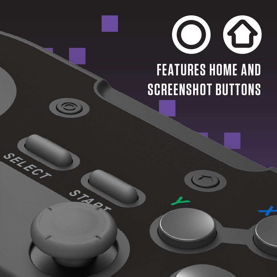Retro-Bit Legacy 16 Wireless 2.4GHz Controller for SNES, Switch, PC, MacOS, RetroPie, Raspberry Pi and Other USB Devices - Onyx