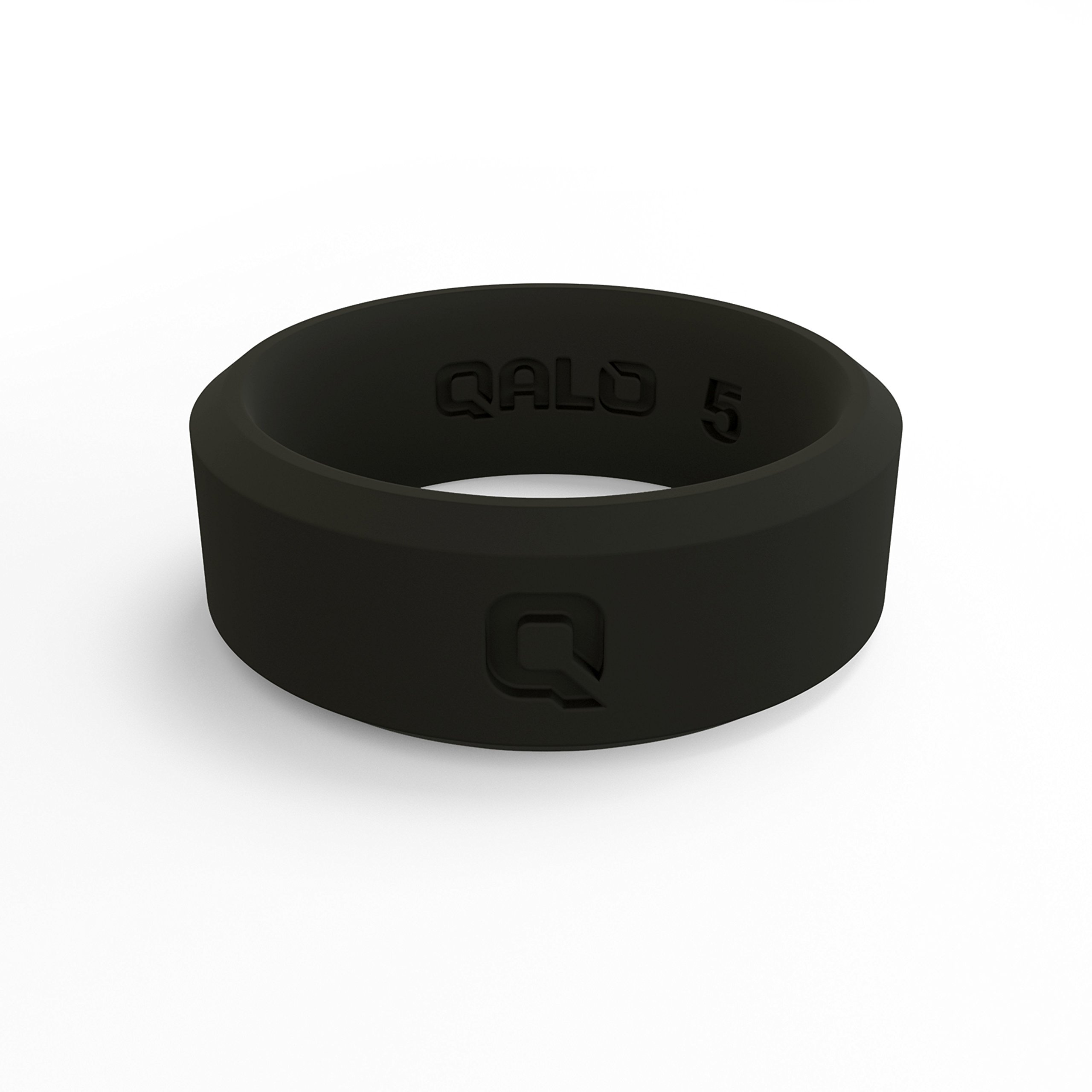 QALO Women's Rubber Silicone Ring, Modern Q2X Silicone Rubber Wedding Band, Breathable, Durable Engagement Silicone Ring, 6.5mm Wide 1.8mm Thick, Aqua Foxfire, Size 7