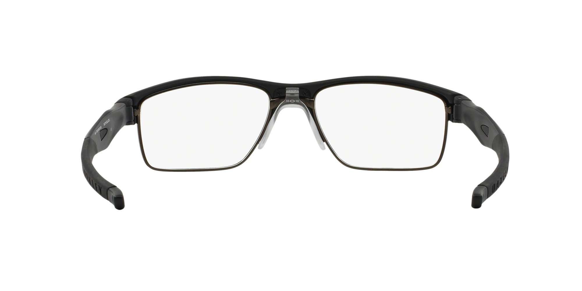 Oakley Men's Ox3128 Crosslink Switch Rectangular Prescription Eyeglass Frames, Satin Black/Demo Lens, 55 mm
