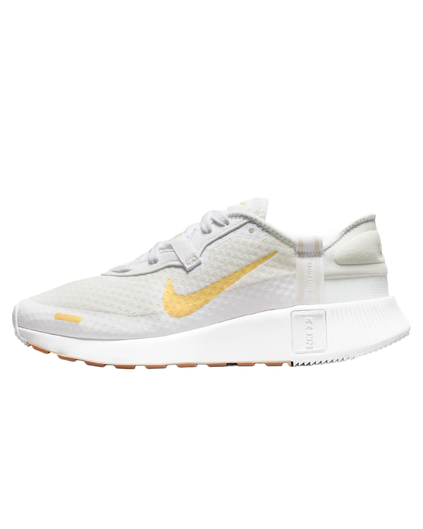 Nike Women's Reposto 106, White/Summit White/Gum Light Brown/Saturn Gold, 7 M US