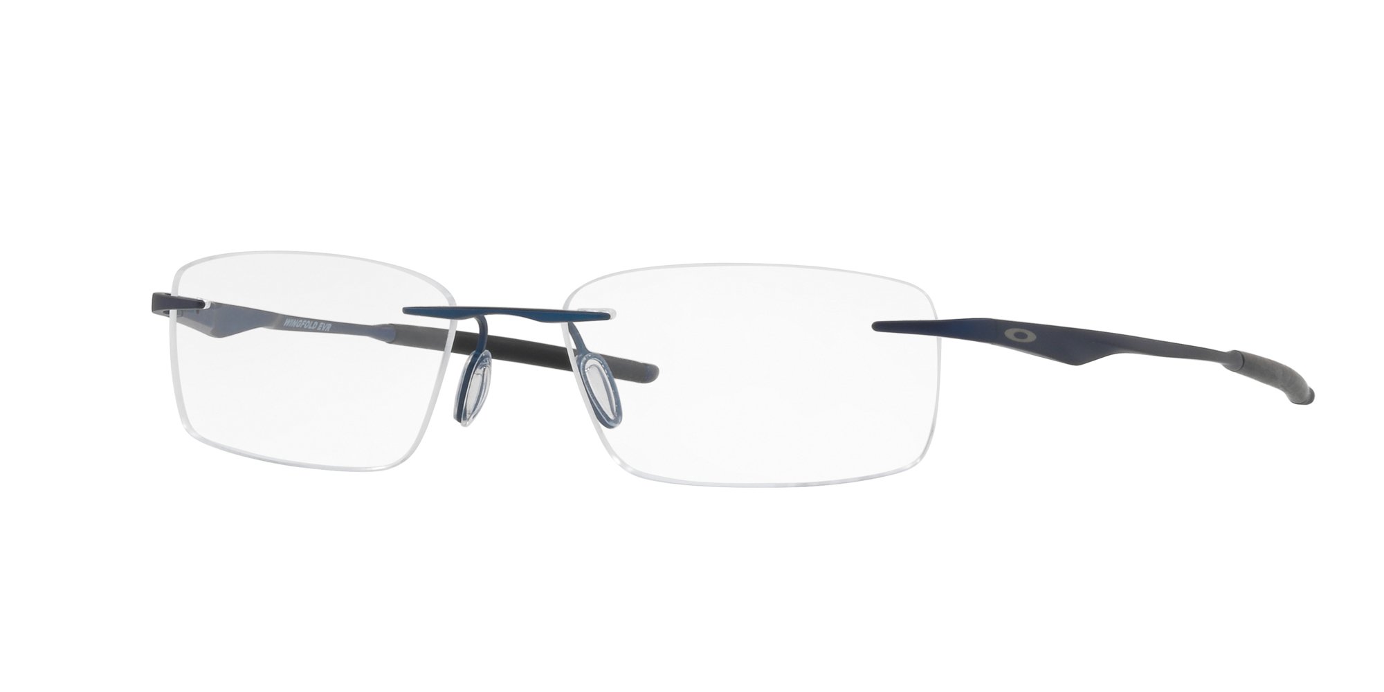 Oakley Men's Ox5118 Wingfold Evr Rectangular Prescription Eyeglass Frames, Satin Midnight/Demo Lens, 53 mm