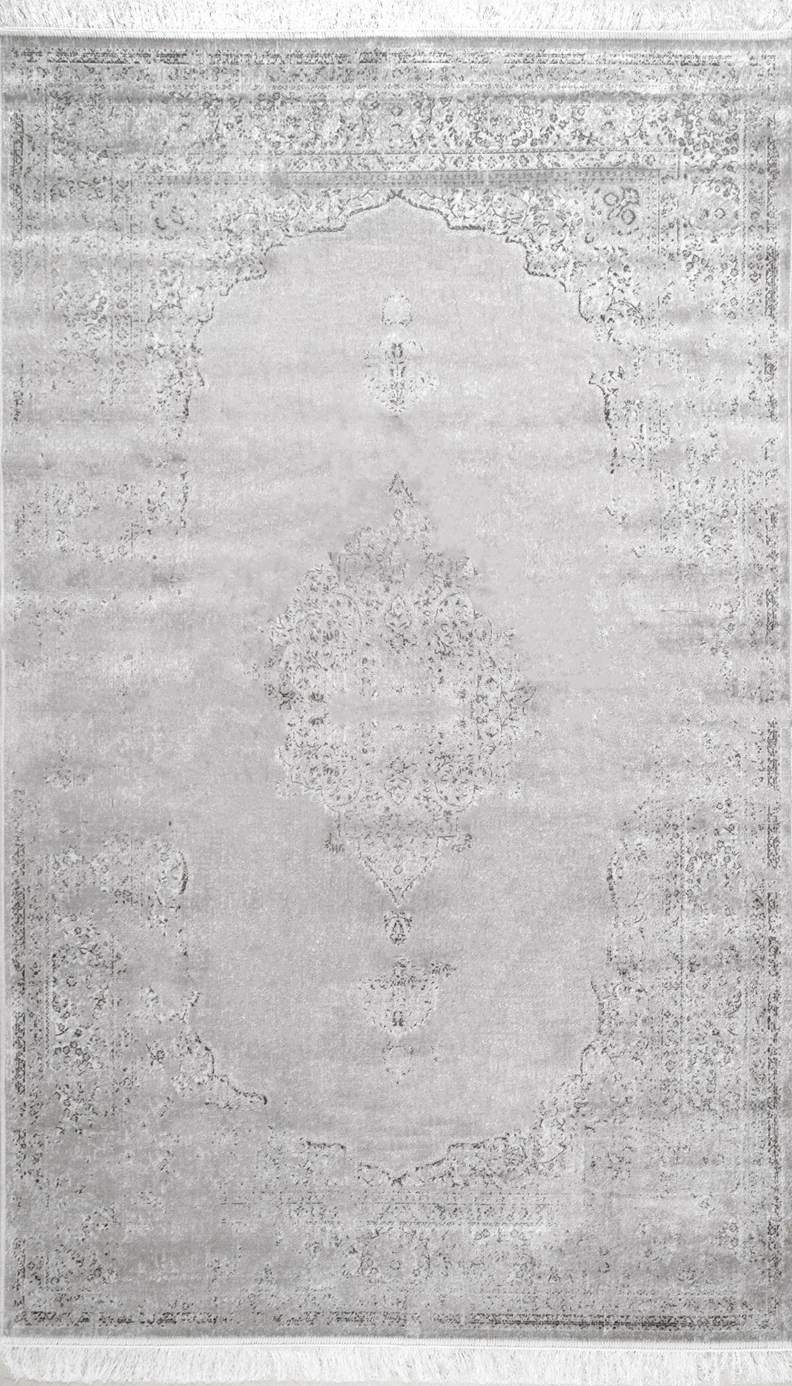 nuLOOM Cantrell Vintage Medallion Area Rug , 9' x 12', Silver, Rectangular