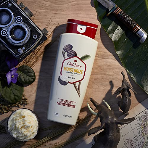 Old Spice Body Wash for Men, Moisturize with Shea Butter Scent, 16 Fl Oz (Pack of 4)