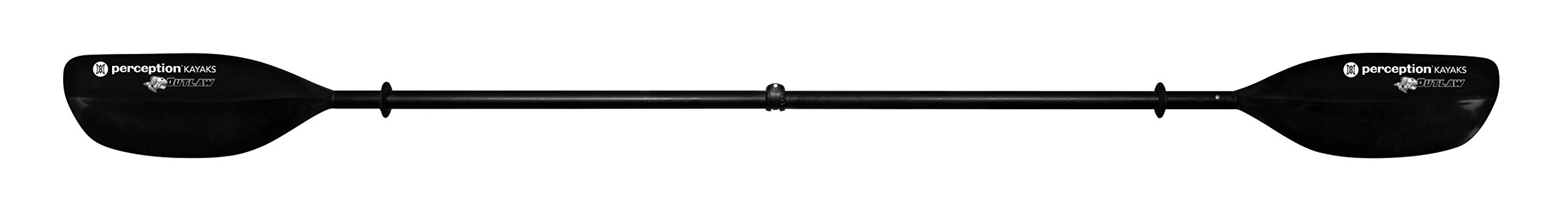 Perception Kayaks Outlaw 3-Piece Kayak Paddle | SUP - Kayak Convertible | Nylon Blade | Aluminum Shaft (90.5 in), Black (8080064)