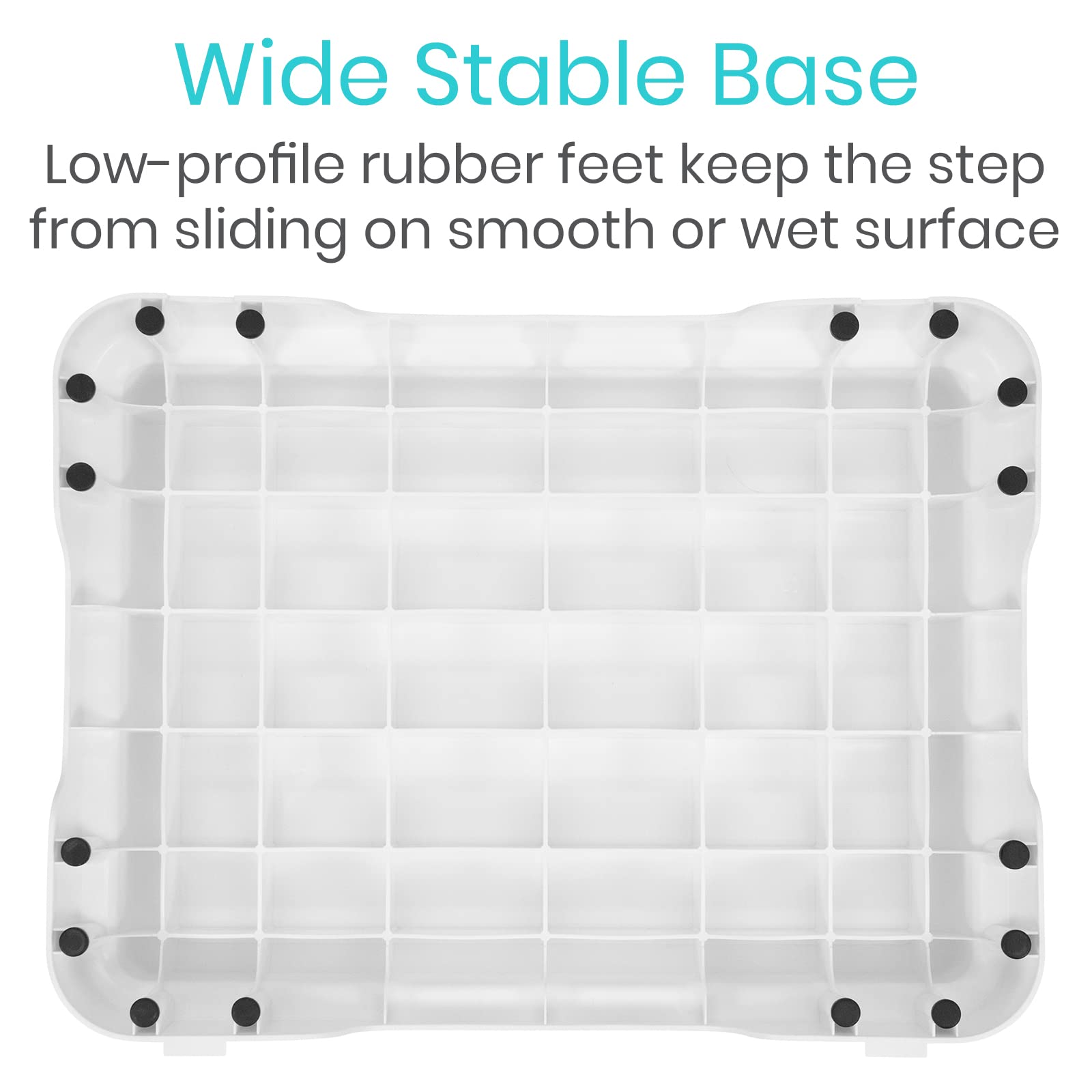Vive Bath Shower Step Stool (4.5") - Slip Resistant, Stackable, Indoor/Outdoor - Safety Stepping Stool Bathroom Aid for Handicap, Elderly, Seniors, Bathtub, High Beds, Kitchens - Nonslip