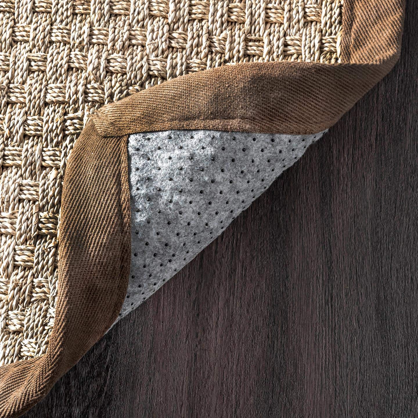 nuLOOM Hesse Checker Weave Seagrass Indoor/Outdoor Accent Rug, 2x3, Brown