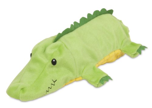 Petmate 54199 Squeakbottles Gator Dog Toy, Green