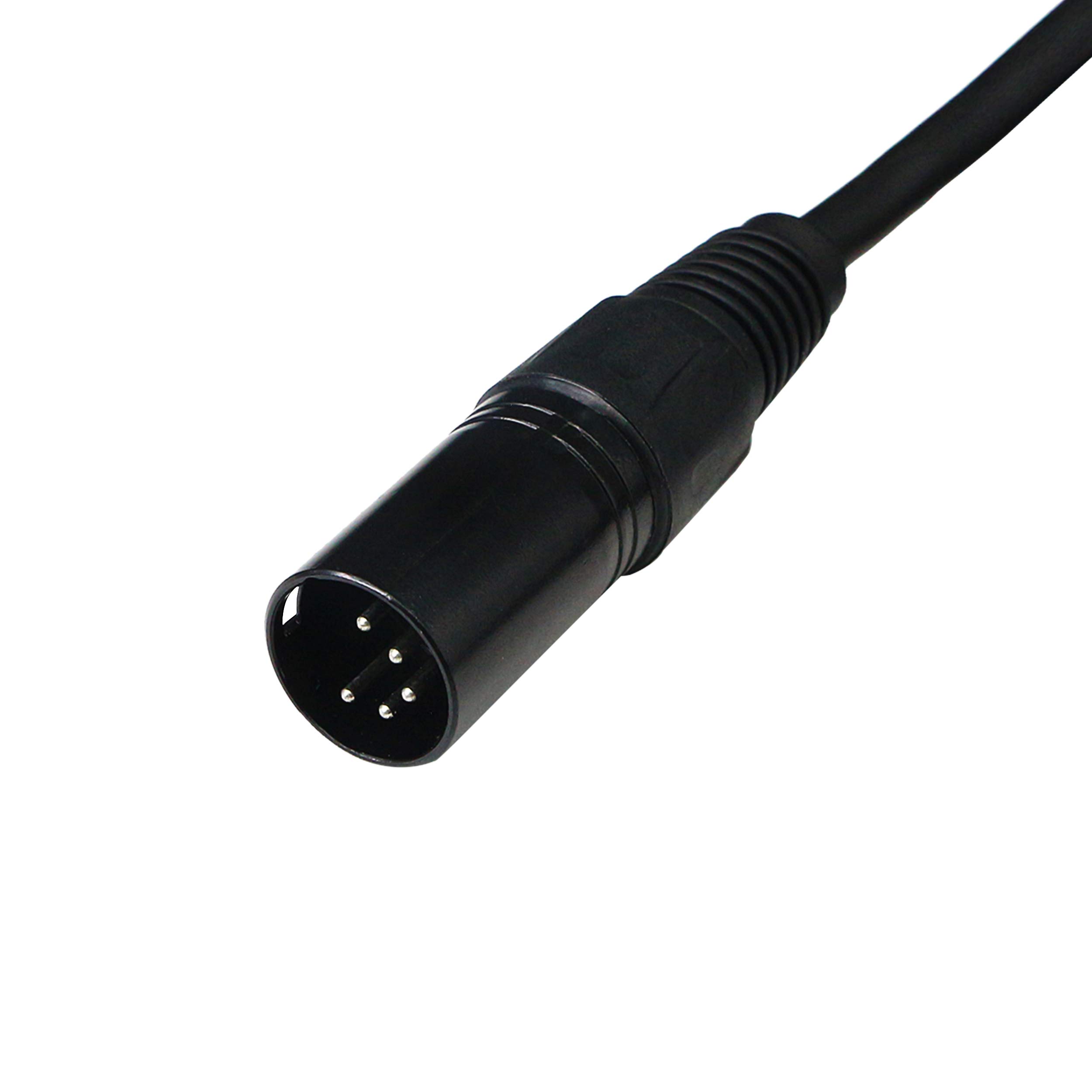 SinLoon (1m) DMX Stage Light Cable,DJ XLR Cable, 3-Pin Female XLR to 5-Pin Male XLR DMX Turnaround Connection for Moving Head Light Par Light Spotlight with XLR Input & Output (5male)